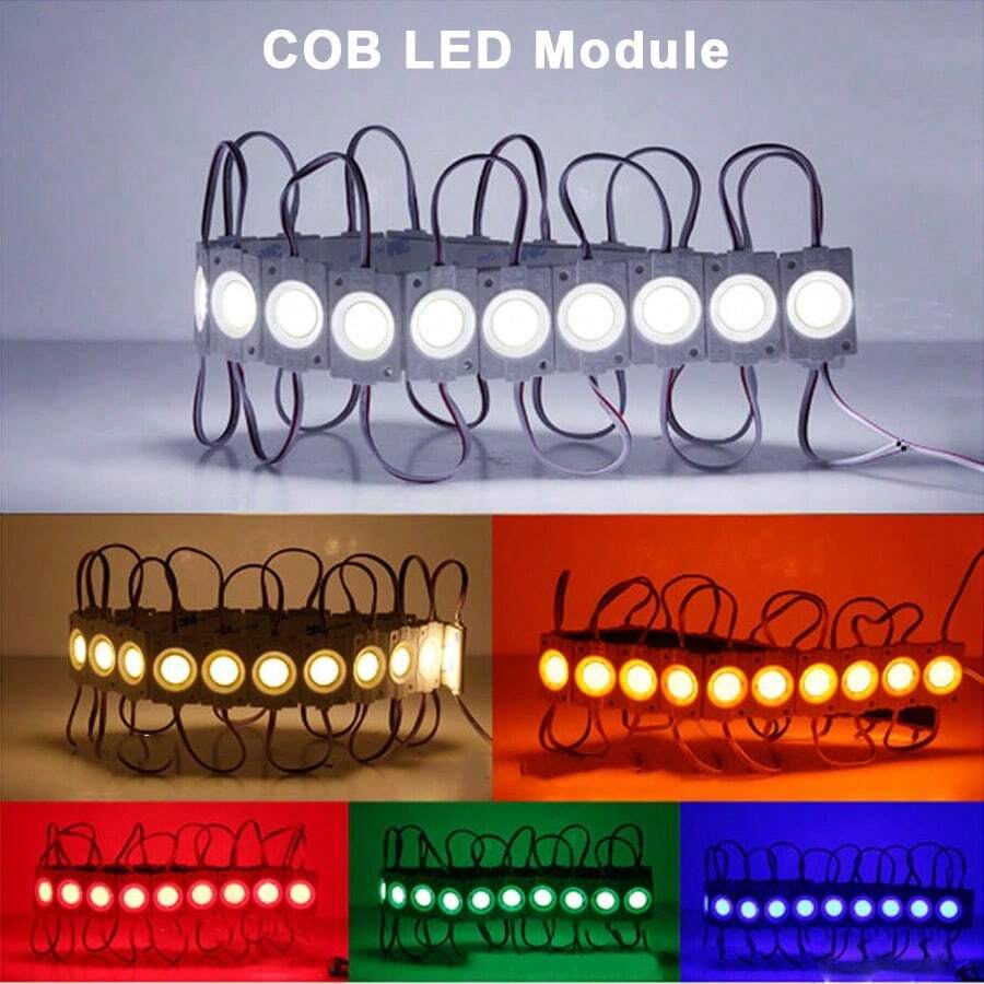 20 Módulos De 9 Led Cob Plasma Redondos Alta Intensidad 2.4w,Módulo LED D C 12V Módulo COB ...