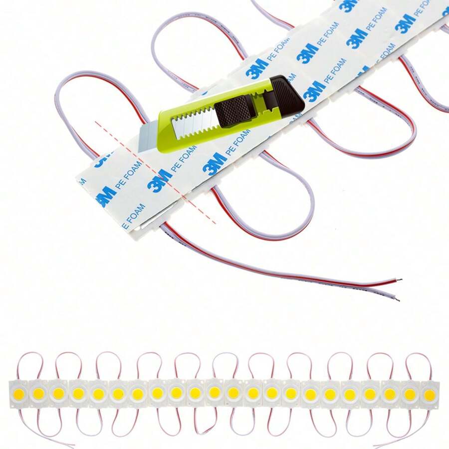 20 Módulos De 9 Led Cob Plasma Redondos Alta Intensidad 2.4w,Módulo LED ...