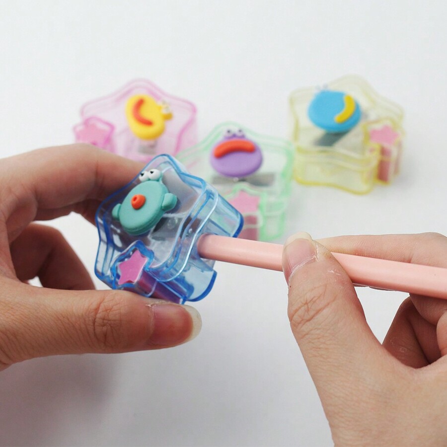 Funny Cartoon Big Mouth Star Shaped Pencil Sharpener, Multi-Functional ...