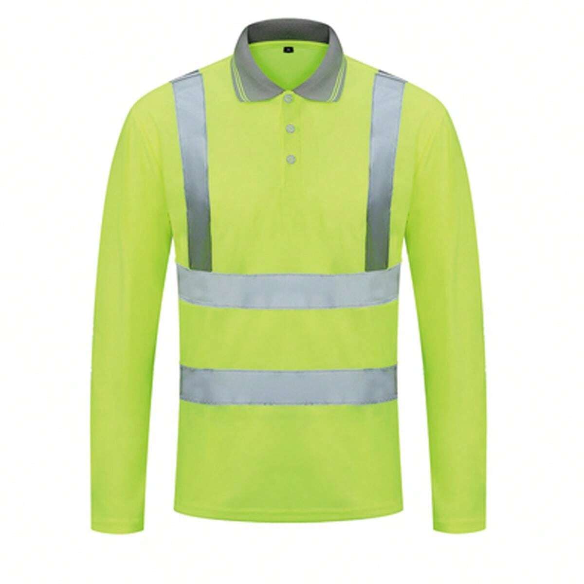 Reflective Tape Workwear Shirts, Long Sleeve Safety Work Clothes For ...