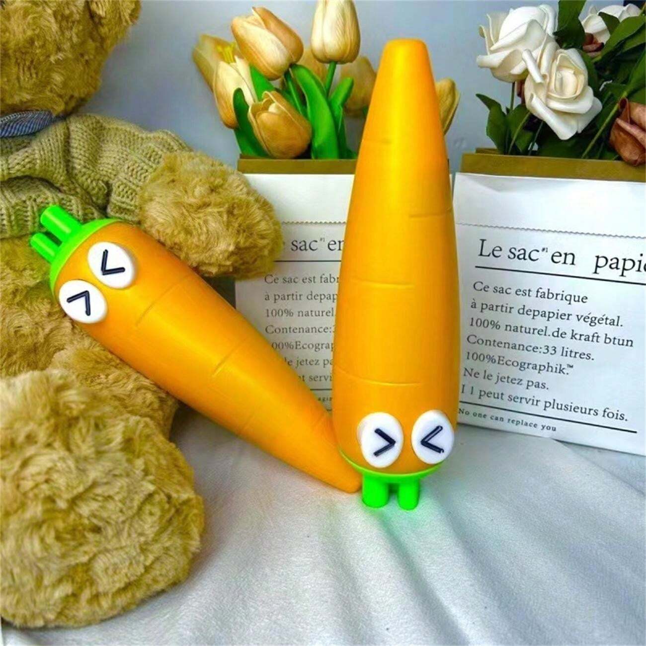 Coltello retrattile in plastica a forma di carota 3D, spada katana ...