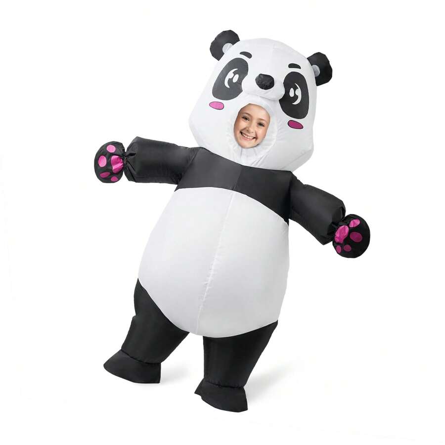 SYNCFUN Halloween Inflatable Costume Panda Full Body Inflatable Suit With Gloves Costume - Adult ...