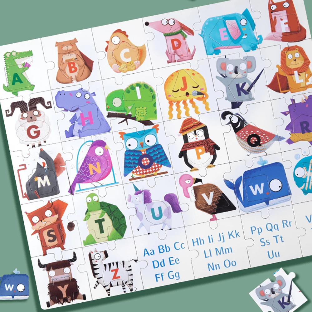 Conjunto de rompecabezas de aprendizaje del alfabeto Montessori ...