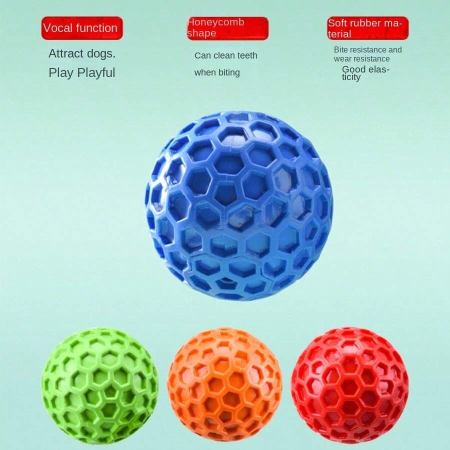 Cat, Cat, Dog And Dog (Random Color) Toy Ball Sound Bite Resistant ...