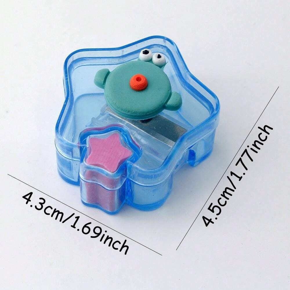 Funny Cartoon Big Mouth Star Shaped Pencil Sharpener, Multi-Functional ...