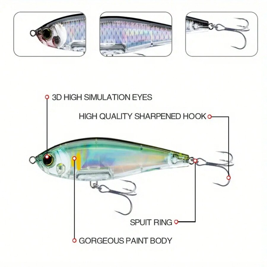 Daiwa Trout Silver Creek Minnow Lure Underwater Pencil Bait Laser Bait ...