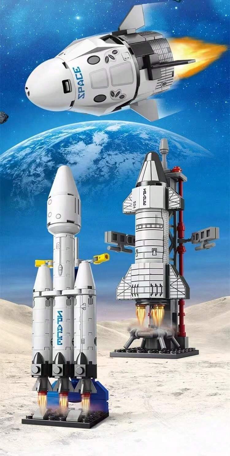 2024 New Aerospace Spacecraft Building Blocks Rocket Model Toy, High ...