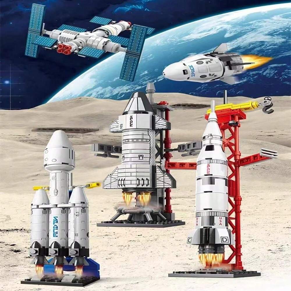 2024 New Aerospace Spacecraft Building Blocks Rocket Model Toy, High ...