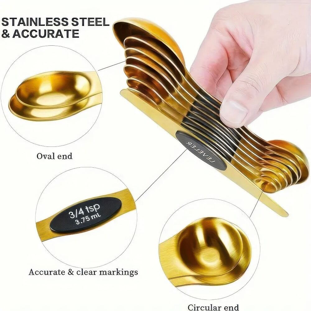 Juego de cucharas medidoras de 9 piezas: cucharas de medida magnéticas ...