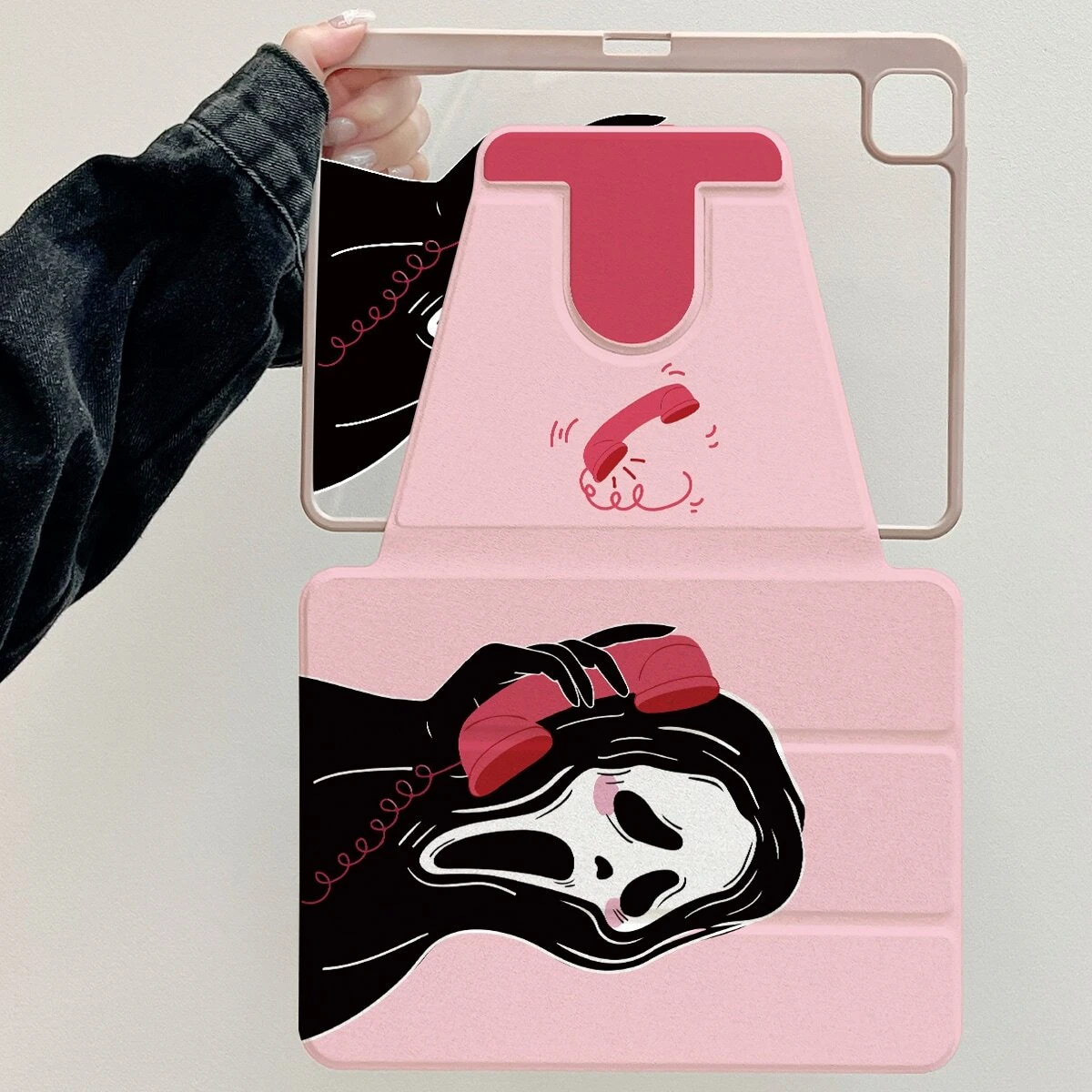 1PC Scream Compatible With Ipad Tablet Case Air5/4 Case Tri-Fold 360 ...