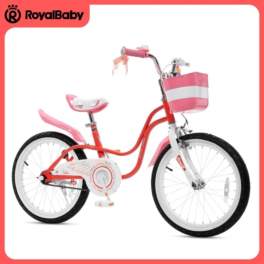 Royalbaby SWAN Girls Bike Kids Bicycle With Basket & Mudguards 18 Inch ...