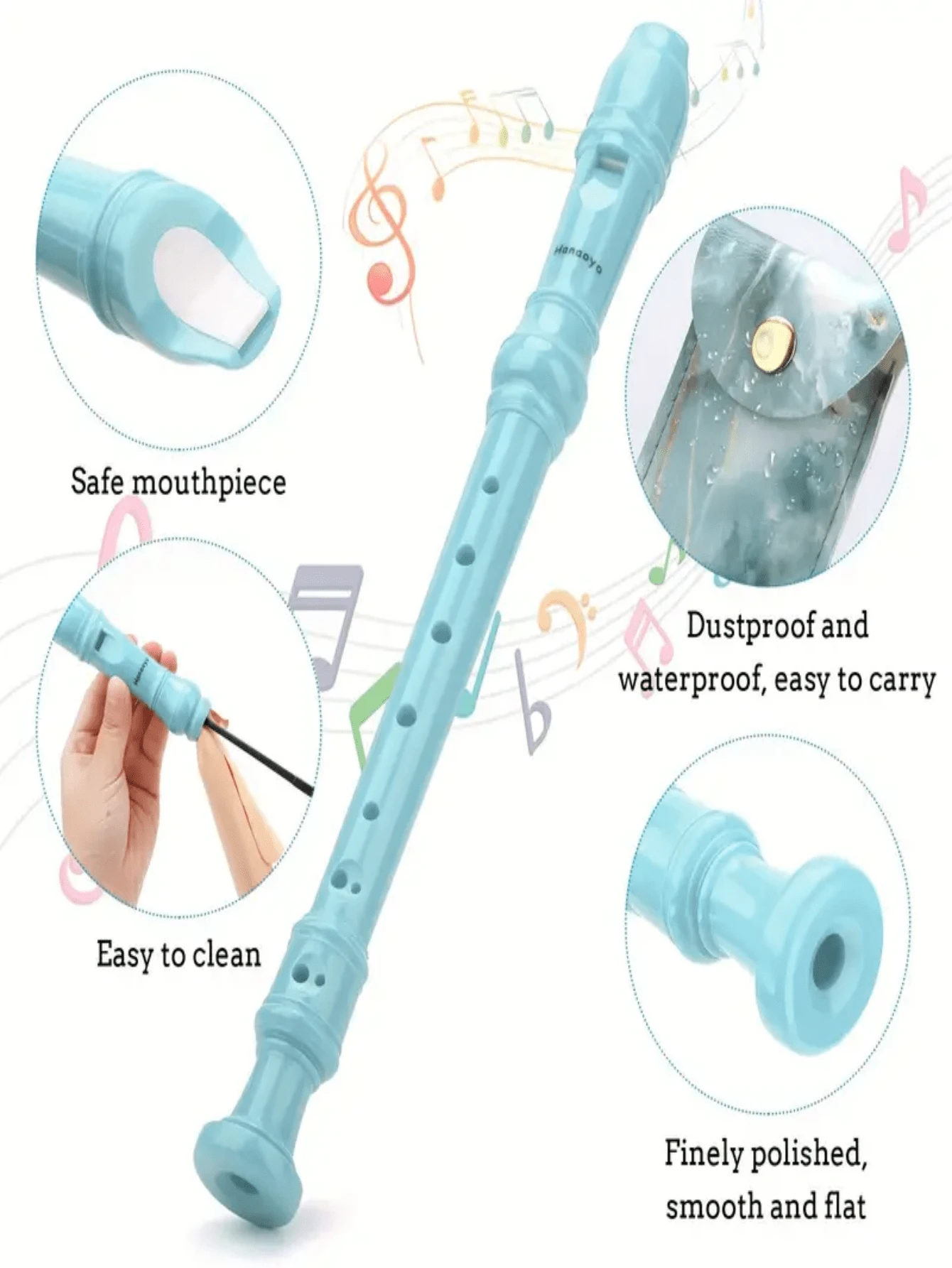 1 peça Flauta Doce Soprano Estilo Alemão de 8 Furos, Instrumento ...