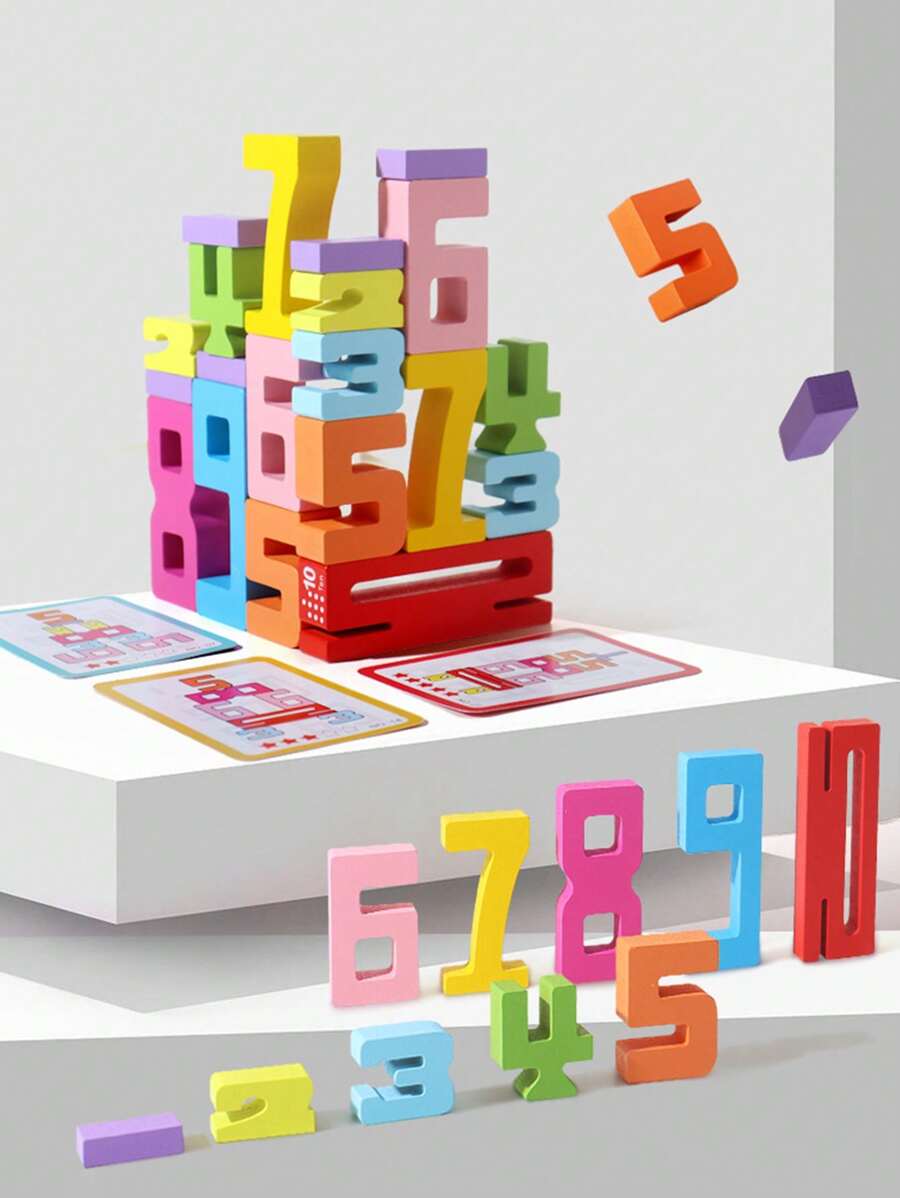 Number Blocks - Montessori Large Wooden Blocks, Numbers 1-10, Toddler ...