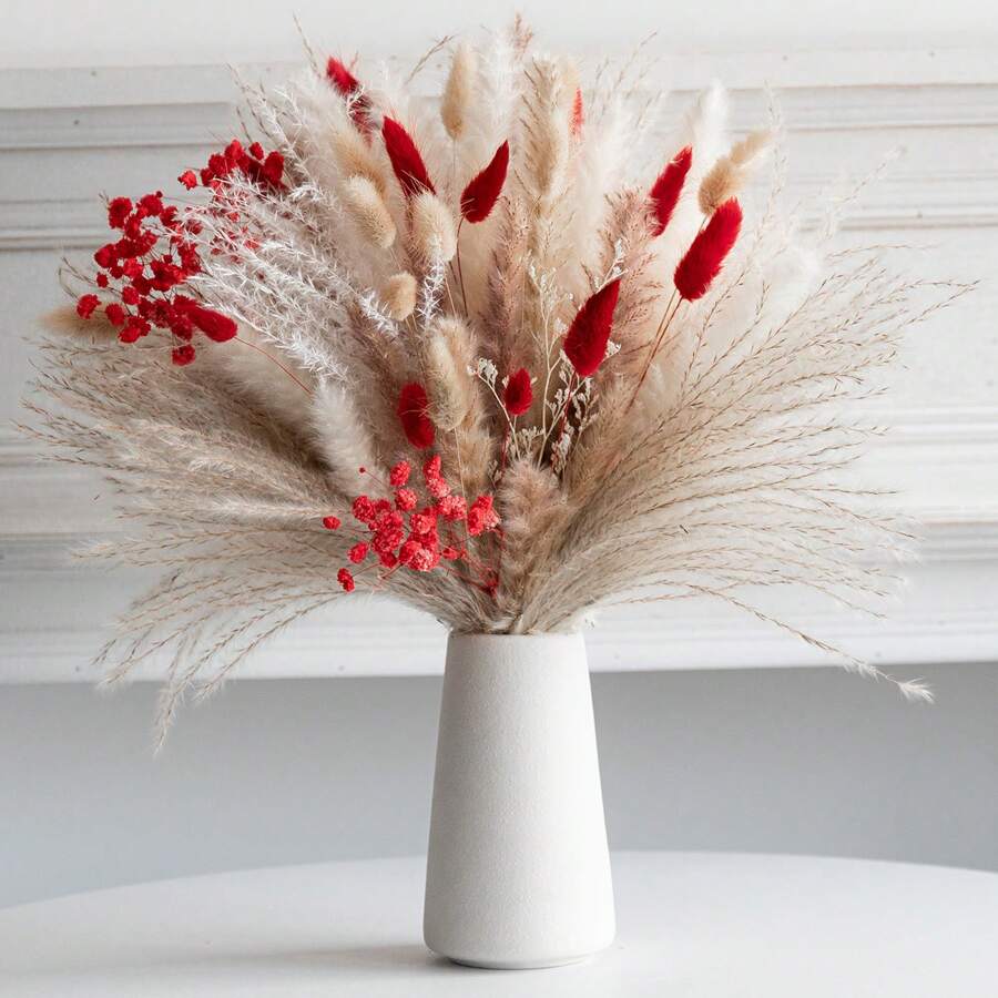 Conjunto de Buquê de Flores de Grama de Pampa Boho - Decoração Mista de ...