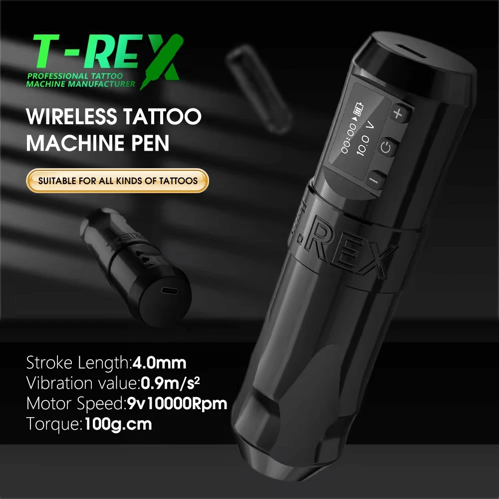 Machine à tatouer sans fil T-Rex, stylo rotatif, pistolet à tatouer de ...