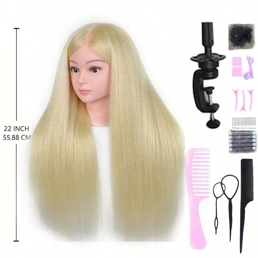 Mannequin Head With 80% Human Hair Curly Cosmetology Manican Mannequins ...