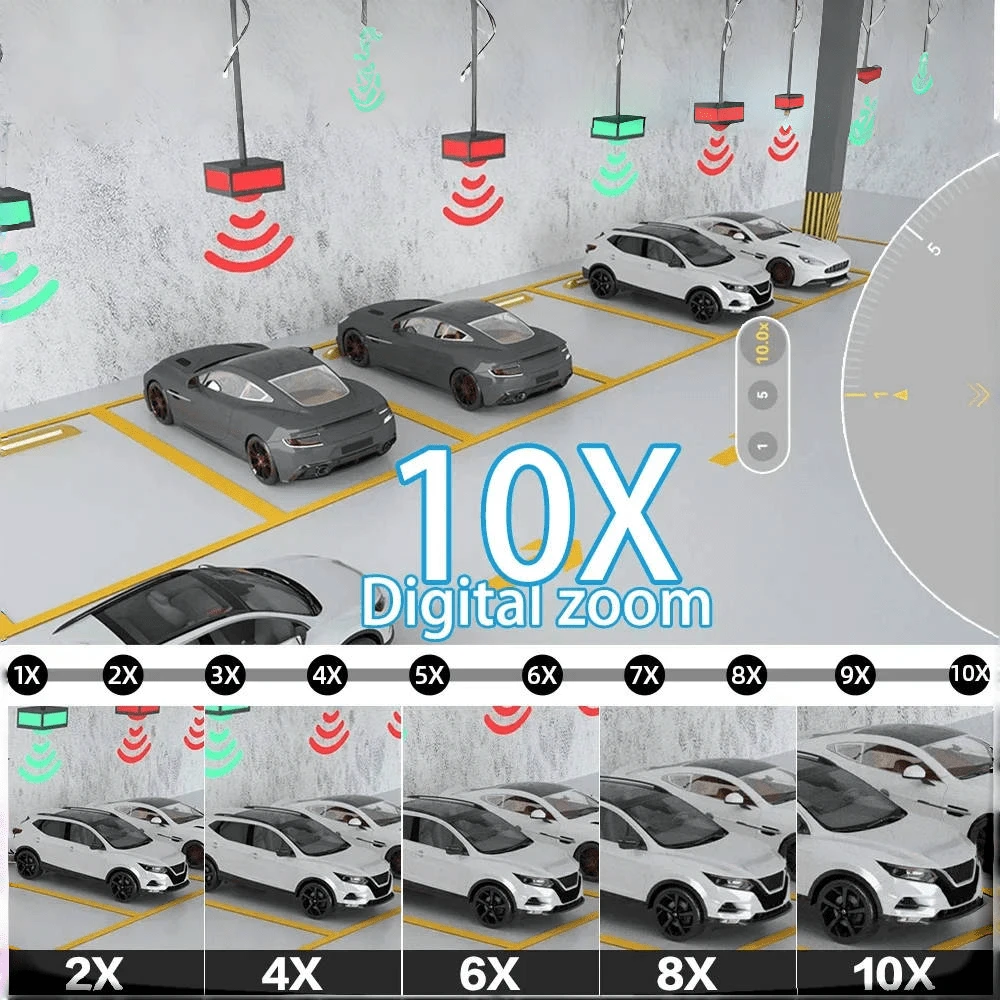 10X Digital Zoom 4G IP Camera 12MP 6K Solar CCTV Surveillance Outdoor ...