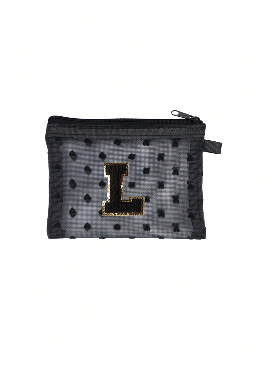 1pc Cute Heart Shaped Transparent Mesh Bag, Mini Storage Bag - Towel ...