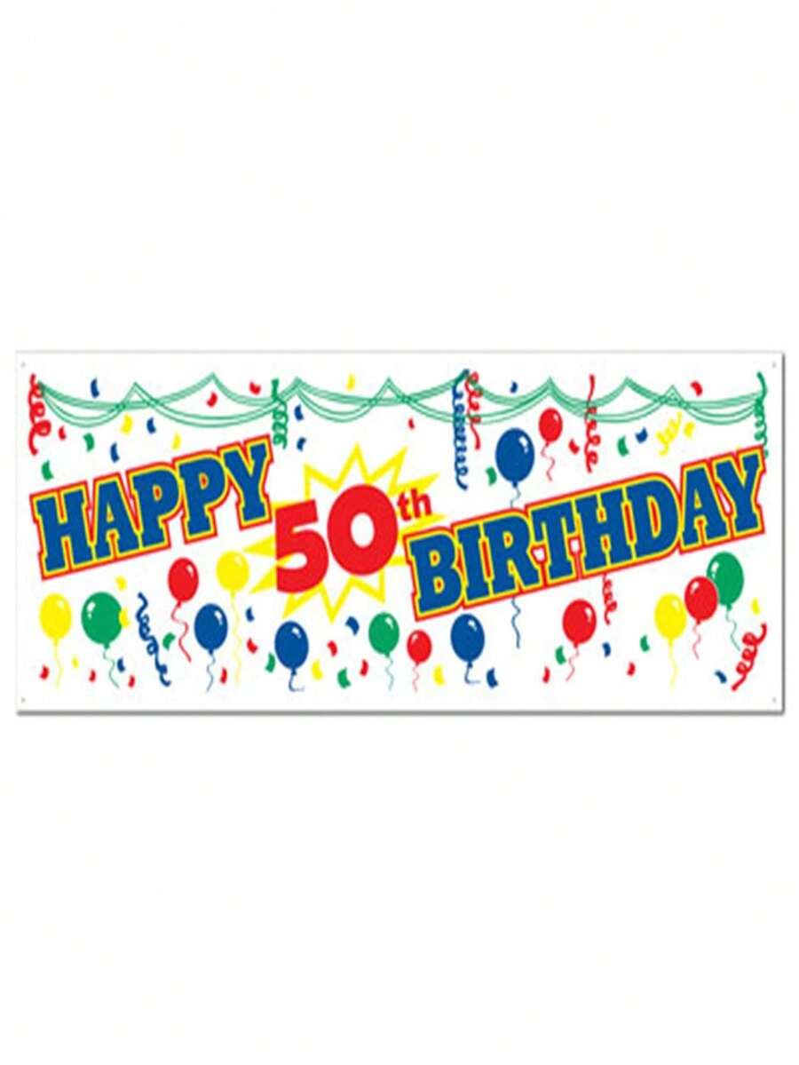 Unbeatablesale Beistle 57640-50 Happy 50th Birthday Sign Banner Pack Of ...