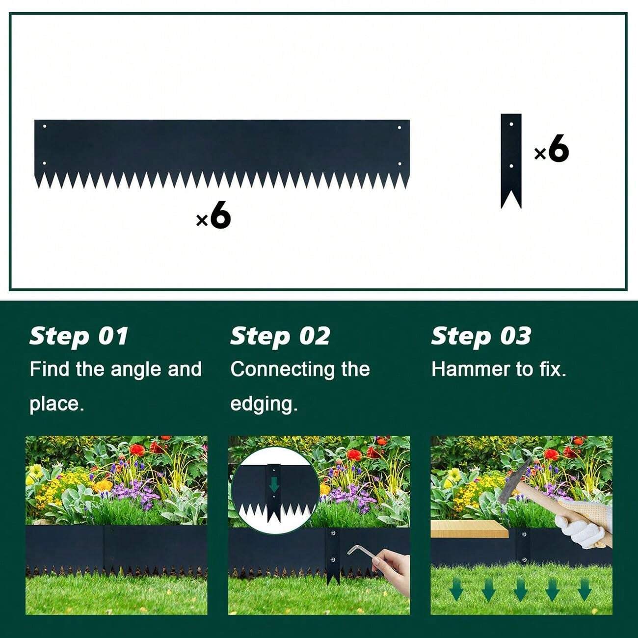 Landscape Edging Galvanized Steel Edging Black Steel Landscaping Edge ...