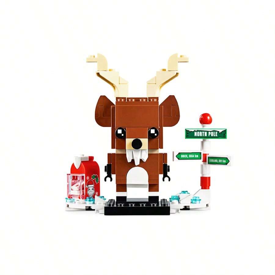 LEGO 40353 Brickheadz Reindeer, Elf And Elfie Building Block Toy | SHEIN UK