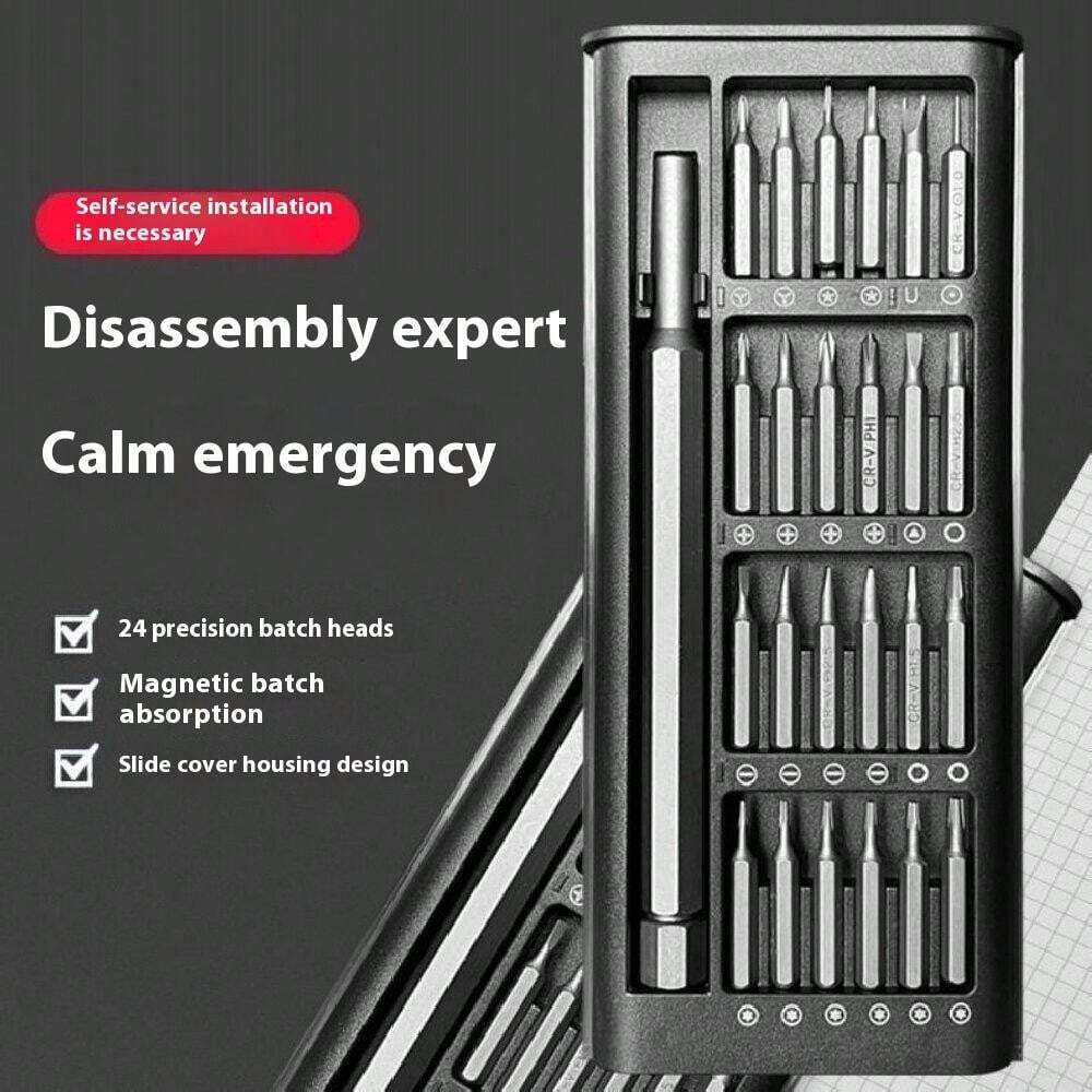 Juego de destornilladores multifuncional de 25 en 1 para uso doméstico con puntas magnéticas ...