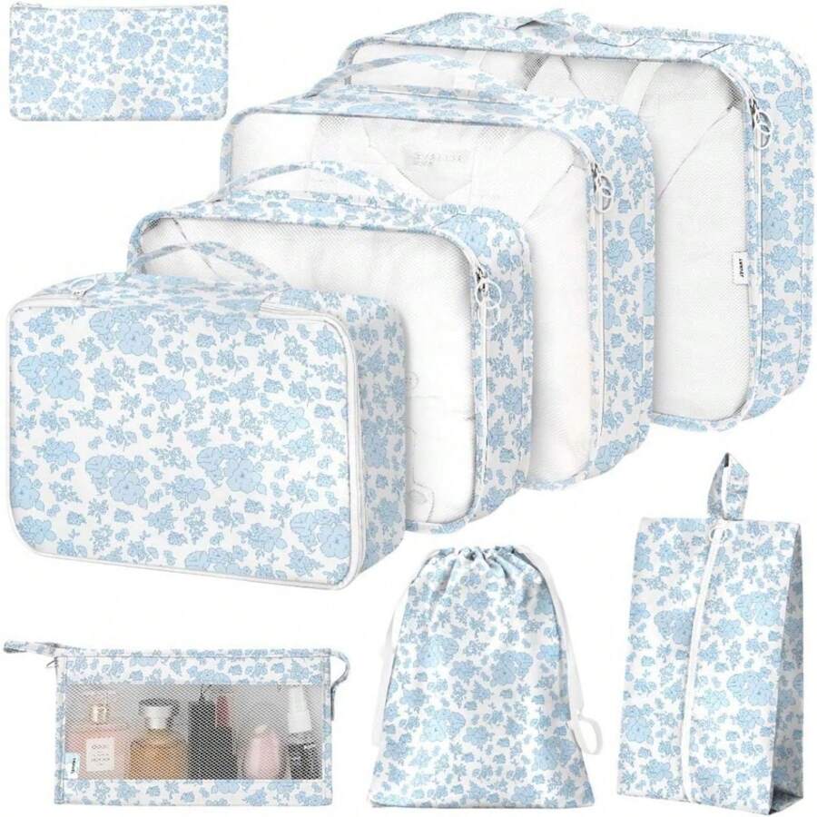 Packing Cubes For Suitcases,Packing Cubes With Shoe Bag, Cosmetics Bag ...