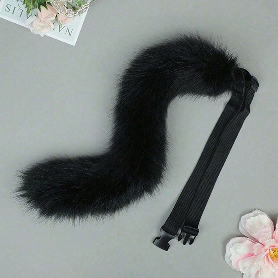 12 Colors 55CM Fluffy Cat Tail Anime Cosplay Costume Props Furry Fox ...