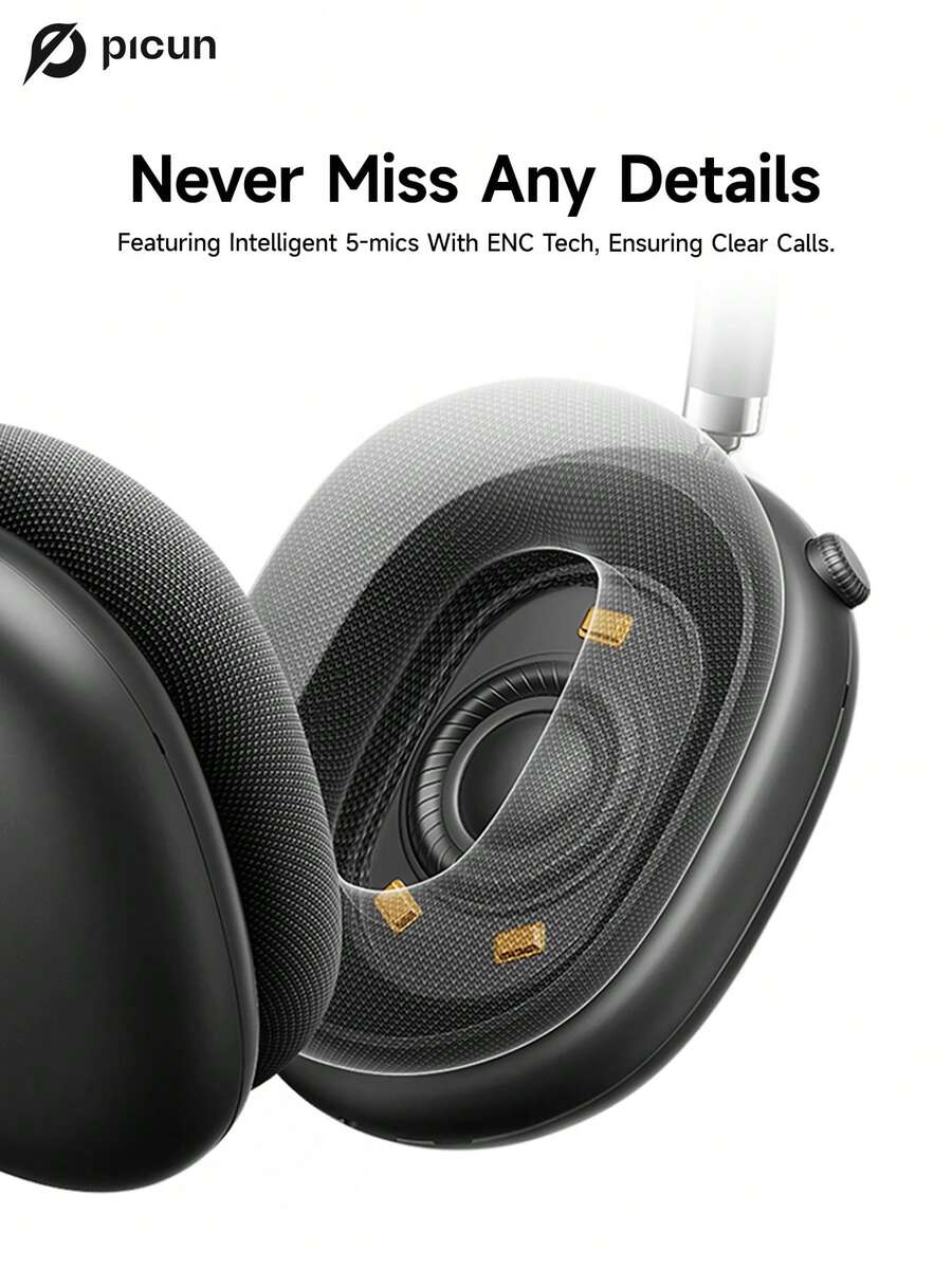 Picun Picun F8 Pro Wireless Headphones, 52dB Noise Cancellation ...