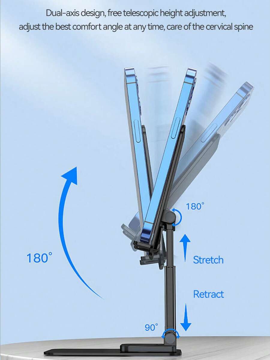 Rocoren Folding Adjustable Desktop Metal Phone Holder Retractable ...