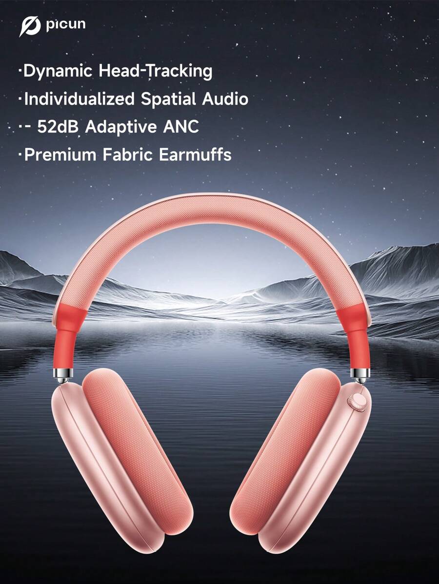 Picun F8 Pro Wireless Headphones, 52dB Noise Cancellation Technology ...