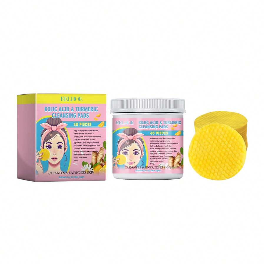 Turmeric Glycolic Acid Cleansing Pad - Gently Cleanses Face, Balances ...