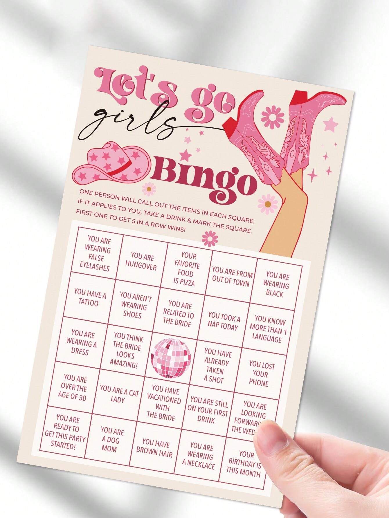 Juego de bingo para la despedida de soltero, Vamos Nash Bash, juegos ...