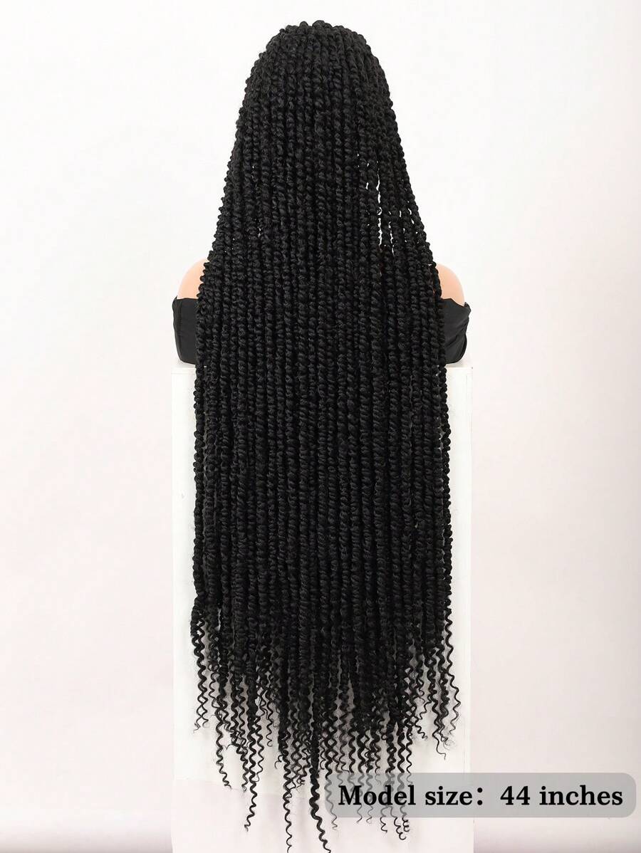 Super Long 44'' Knotless Spring Twist Braided Wigs For Women Full ...