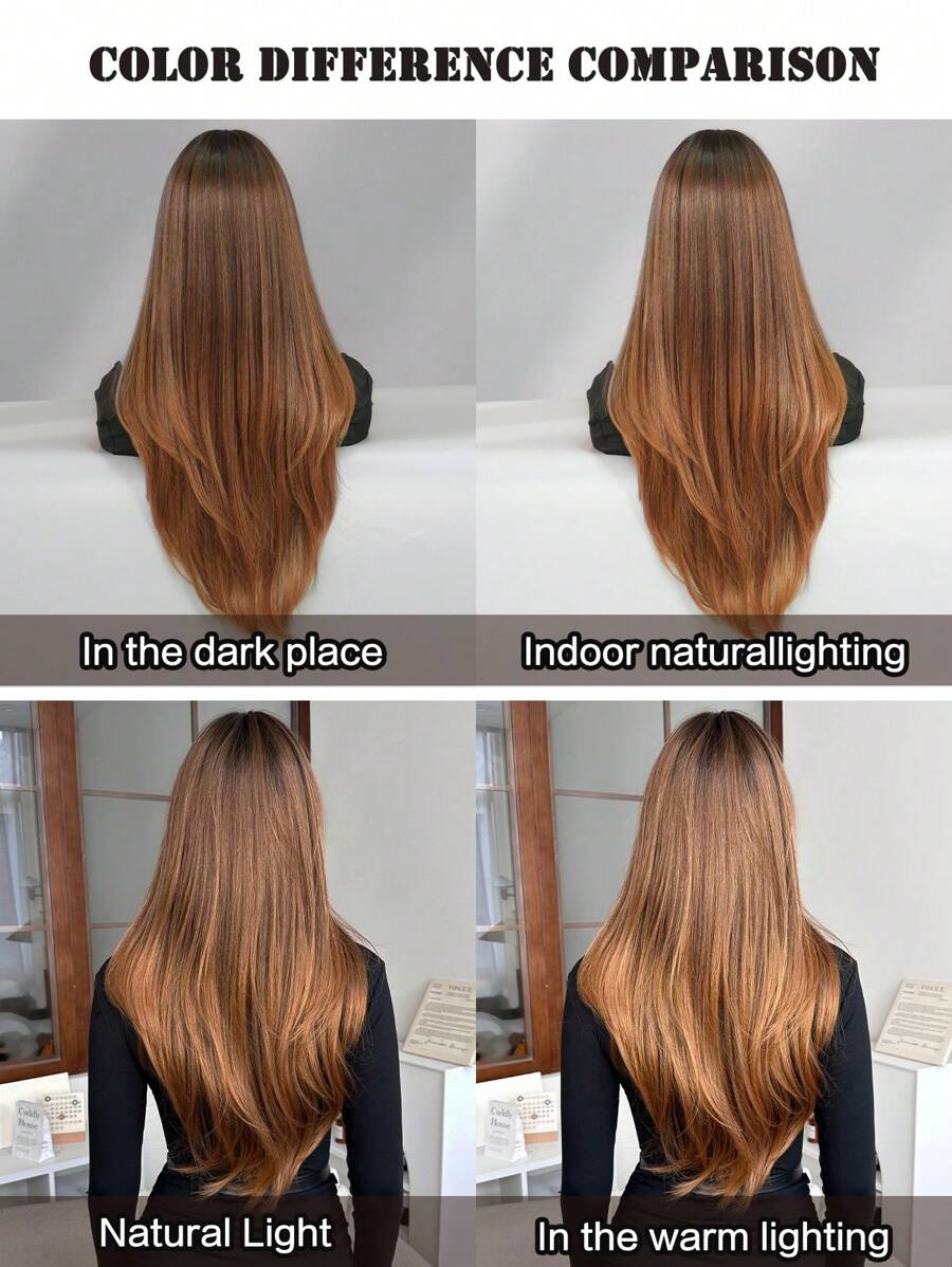 NICKY WALL Perruque longue bouclée à plusieurs couches avec une frange ...