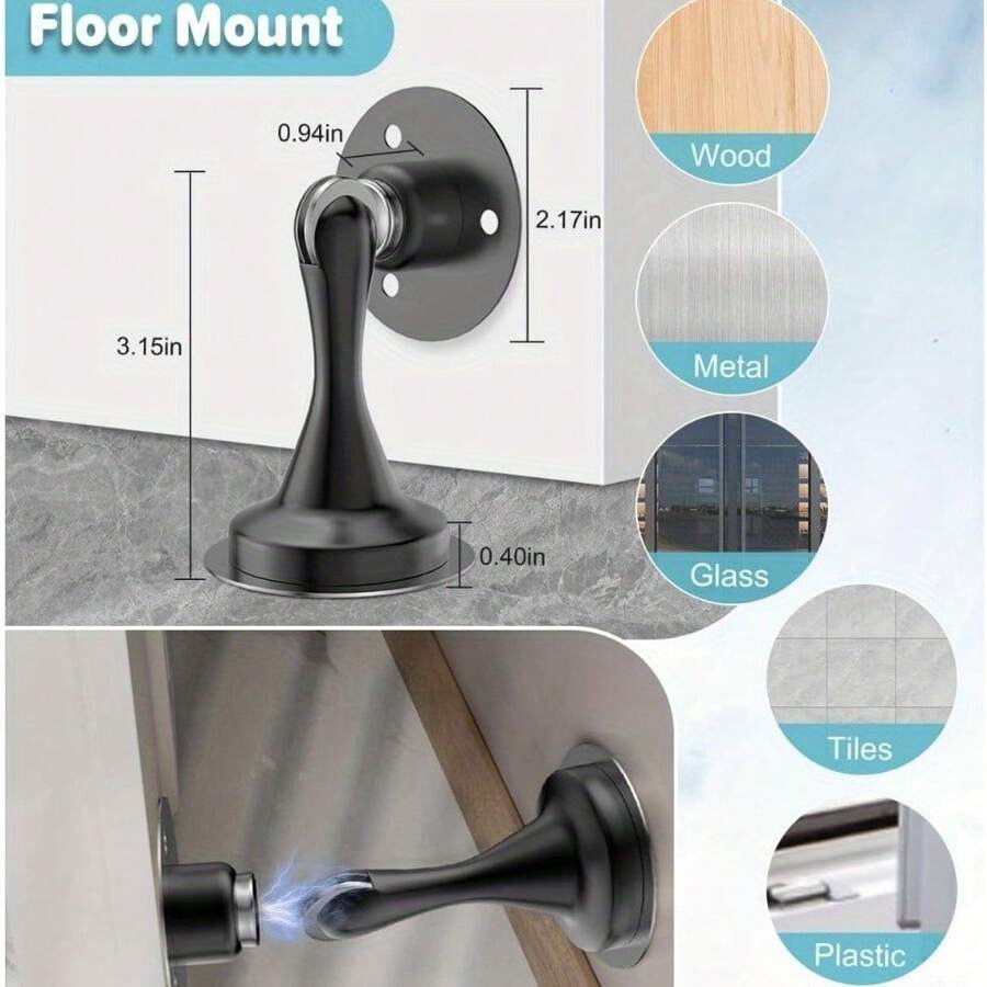 Butoirs de porte magnétiques en acier inoxydable, butées de porte ...