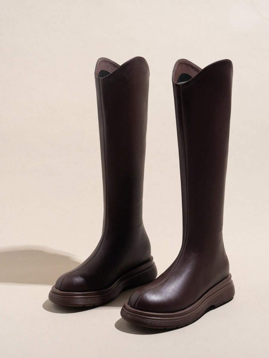 Nuevos botines altos y gruesos para mujer, estilo británico 2024 con ...