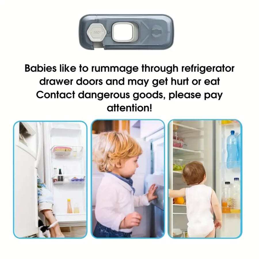 Child Safety Latch Baby Anti-Pinch Hand Split Door Lock Cabinet Cabinet ...