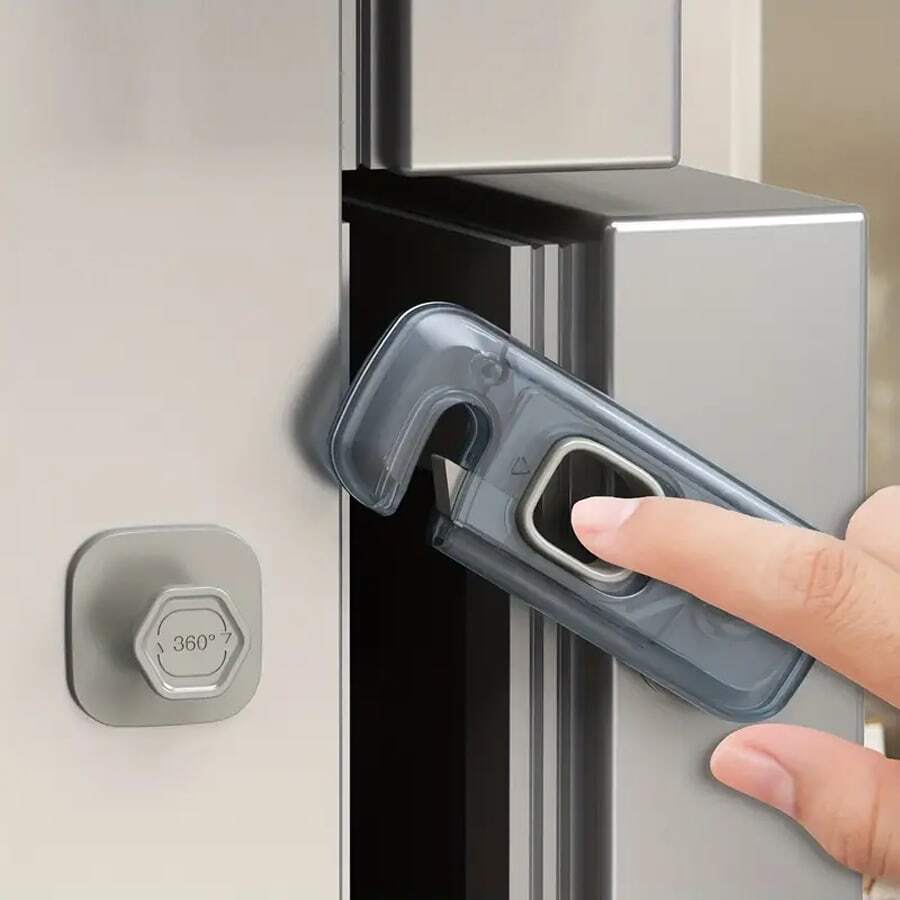 Child Safety Latch Baby Anti-Pinch Hand Split Door Lock Cabinet Cabinet ...