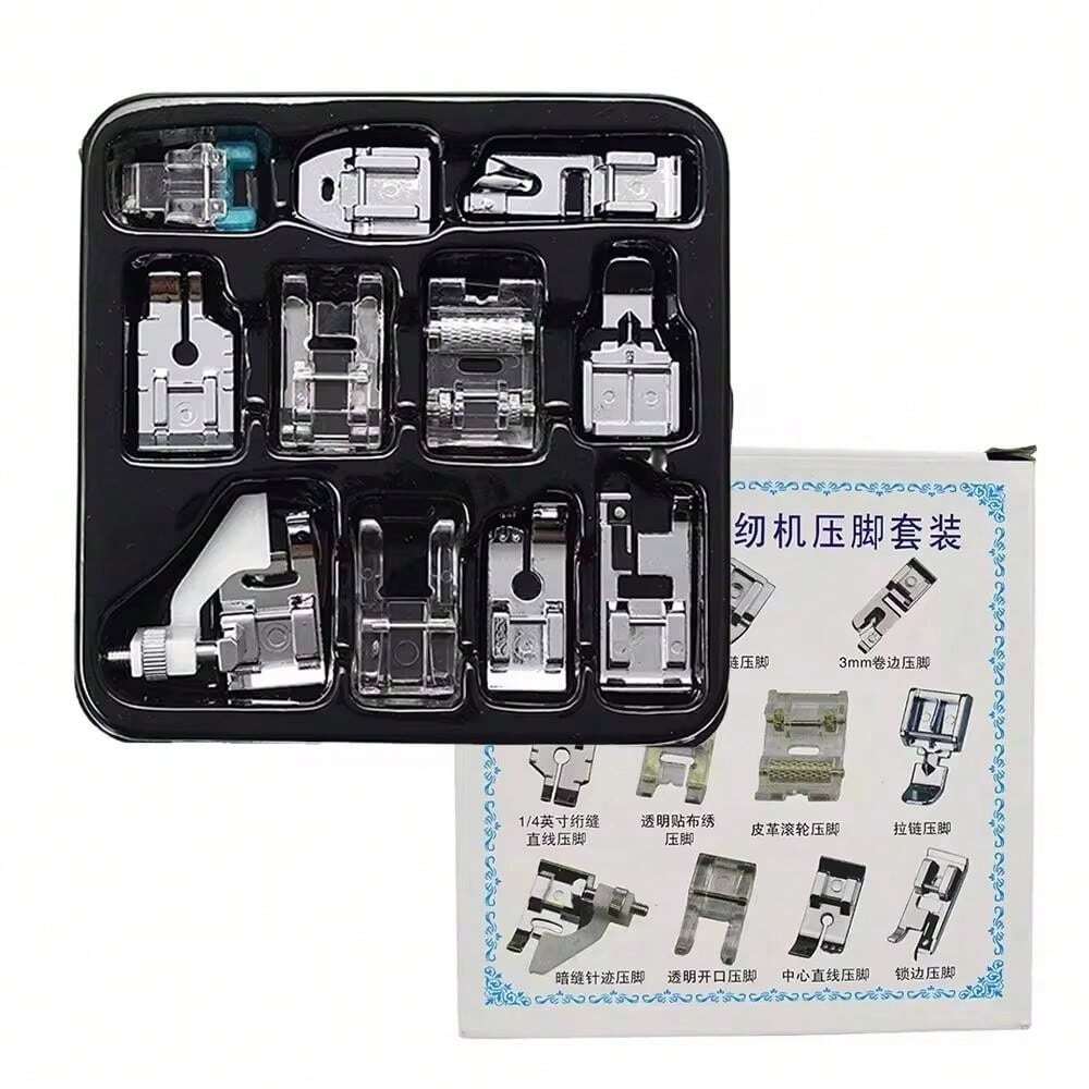 11PCS Sewing Machine Presser Foot Set Domestic Sewing Machine Feet Set Braiding Sewing Knitting ...