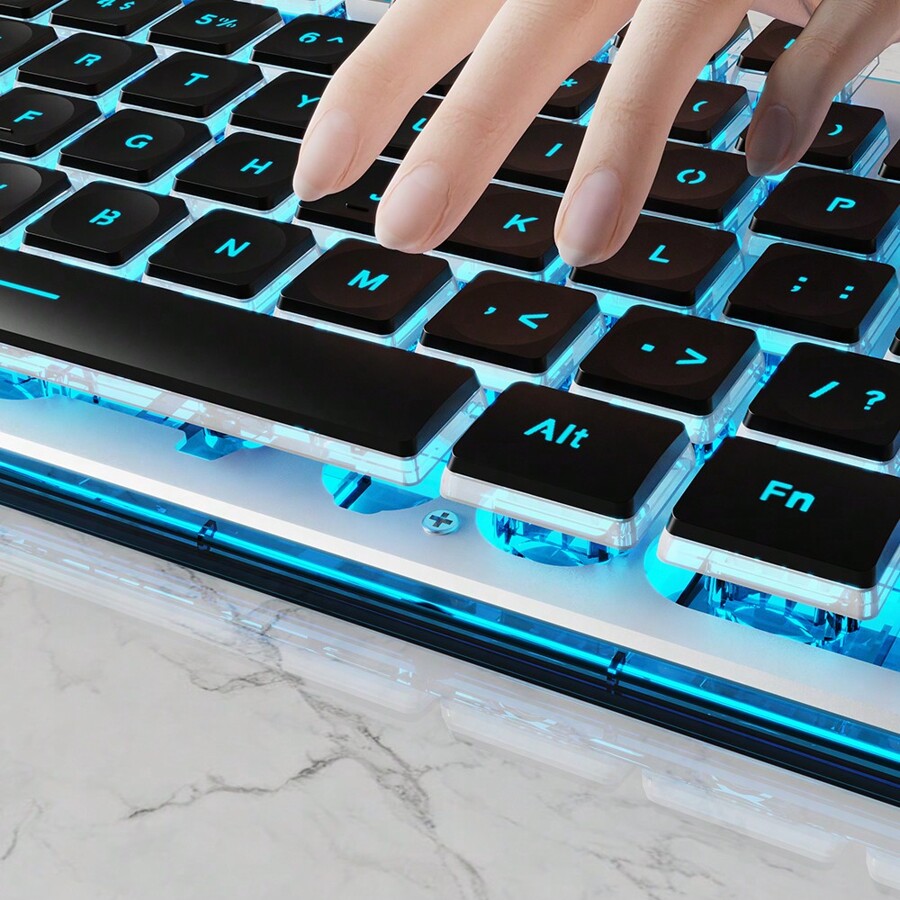 EWEADN EWEADN GX710S Mechanical Feel Gaming Keyboard, 104 Keys Wired ...