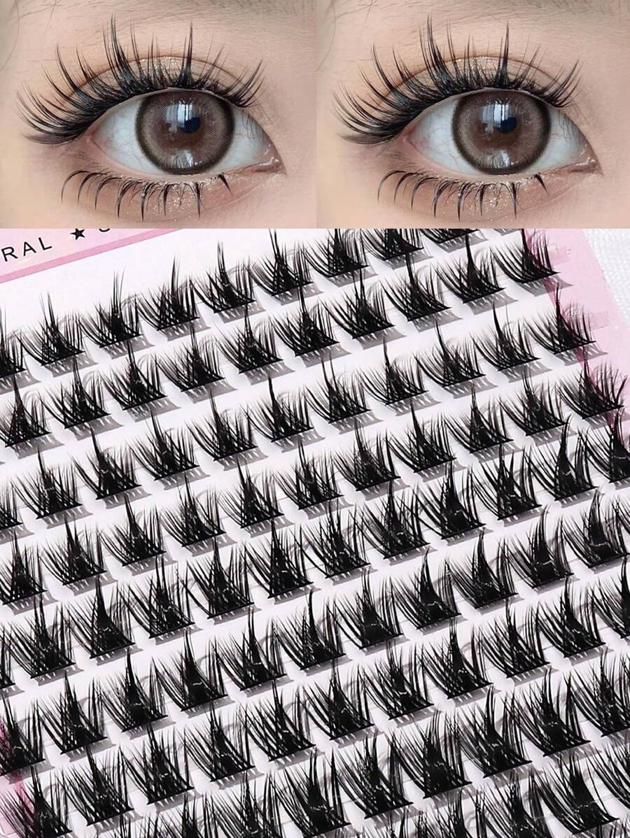 10 Rows Individual Lashes False Eyelashes Manga Lashes Natural Thick ...