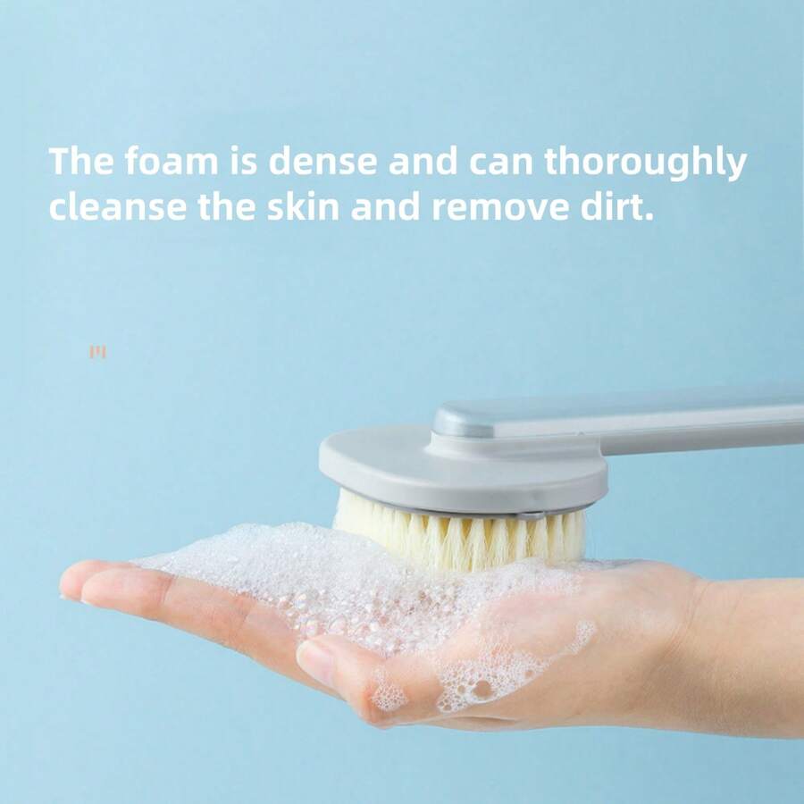 [Pink]]Long Handle Bath Massage Brush Soft Bristle Back Scrubbing Brush ...