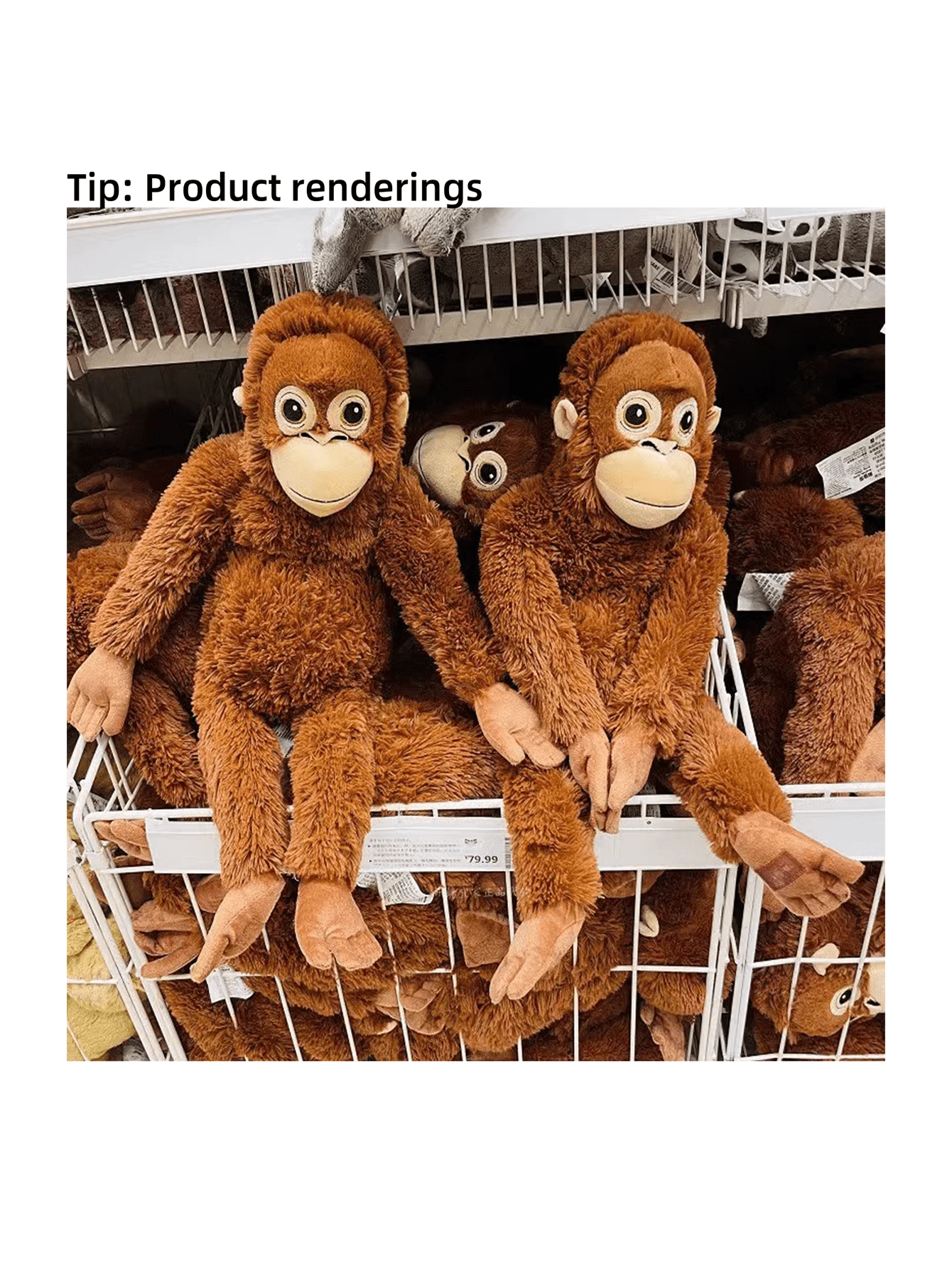 1pc Cute Monkey Plush Doll Pendant, Large Gorilla Stuffed Animal ...