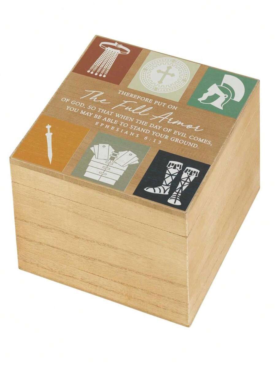 Dicksons WOODBOX-142 Unisex Full Armor Of God MDF Keepsake Box, Multi ...