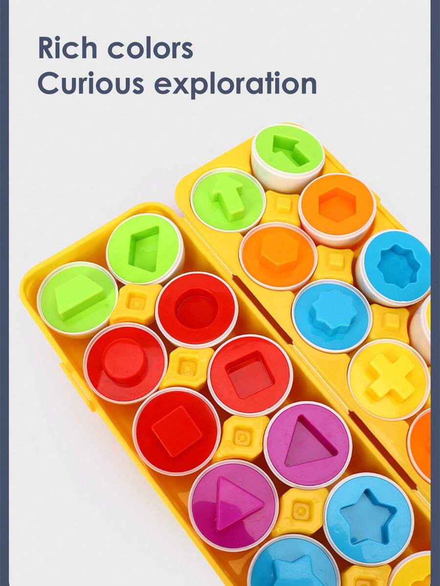 Kids Shape Matching Egg Toy, Toddler Early Educational Puzzle Sorting Color Shape Training Toys ...