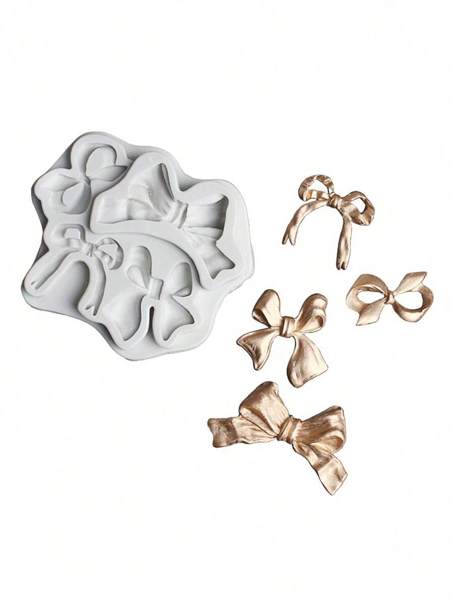 DIY French Beauty Bow Ribbon Silicone Mold Resin Dropped Gypsum Clay ...