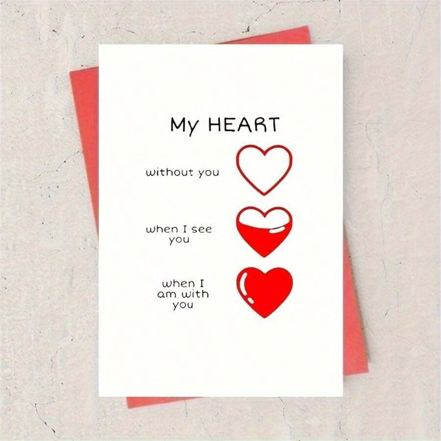 1pc Whimsical Romantic Love Card - Unique Wedding Proposal, Birthday ...