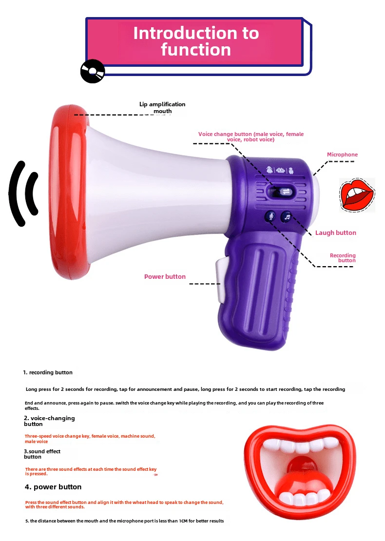 Random Color Funny Voice Changer, Creative Handheld Voice Amplifier ...