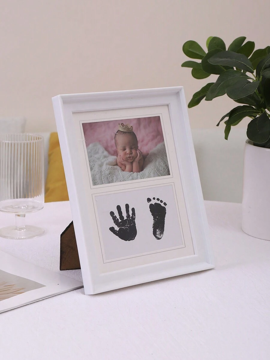 Newborn Baby Handprint & Footprint Memorial Photo Frame | SHEIN USA